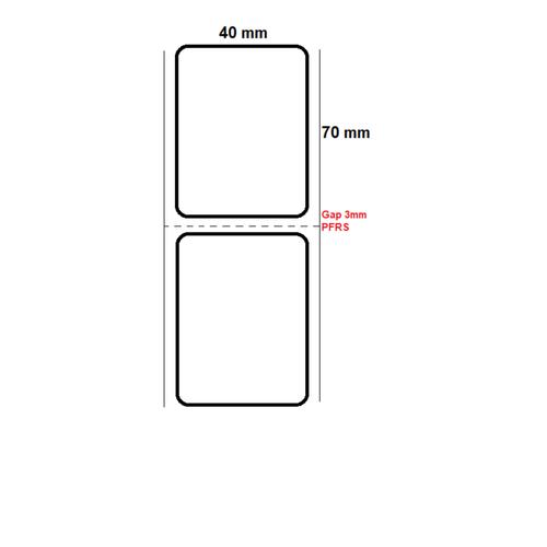 Jual Label sticker barcode Thermal AV 40x70mm 1 Line 500pcs Gap 3mm ...