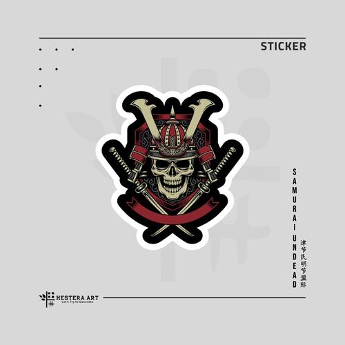Jual Stiker Samurai Sticker Vinyl Doff Laminasi | Stiker Samurai Undead ...