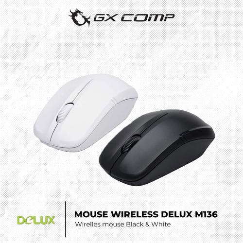 Jual MOUSE WIRELESS DELUX M136 (Black / White Ready) - Putih - Kota ...