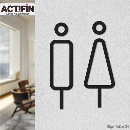 Jual Sign Toilet Minimalis / Stiker Toilet Acrylic / Sign Toilet 04 ...
