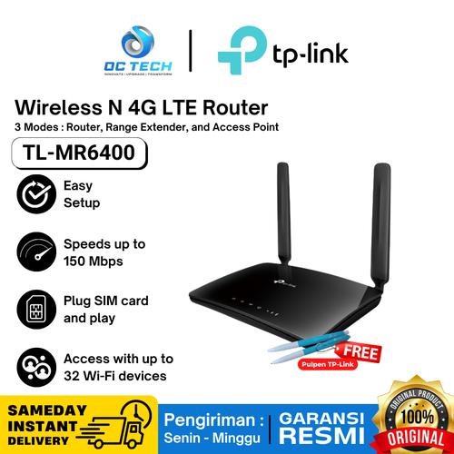 Jual TPLink TL-MR6400 Wi-fi Router Modem Wifi 4G LTE UNLOCK All ...