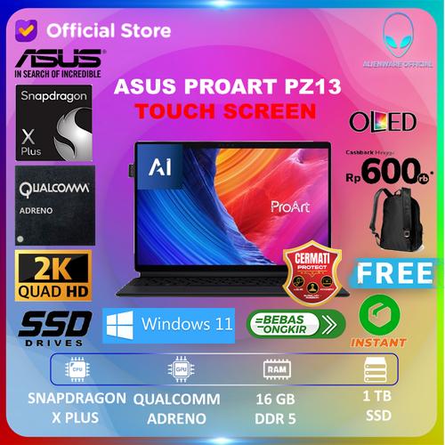 Promo ASUS ProArt PZ13 OLED Touch Snapdragon X Plus X1P 42100 16GB 1TB SSD W11 13.3" WQXGA+ ...