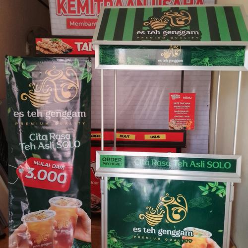 Jual Booth Portable Meja Lipat Rombong bahan aluminium ukuran 1 meter ...