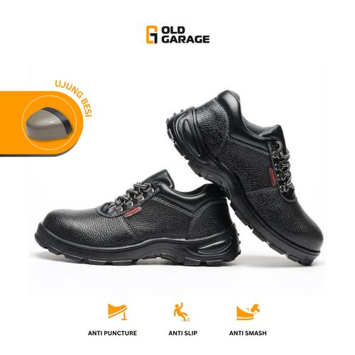 Jual Sepatu Safety Shoes Ujung Besi Sepatu Proyek Full Black Low Cut ...