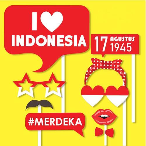 Jual photo booth props HUT RI properti foto hari kemerdekaan indonesia ...