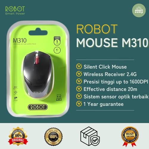 Jual Robot Mouse Wireless M310 Silent Click 2.4Ghz - M330 Black - Kota ...
