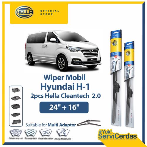 Jual Wiper Mobil Hyundai H-1 24” + 16” (2pcs) - HELLA Cleantech 2.0 ...