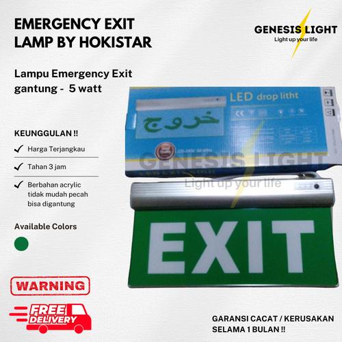 Jual Lampu Emergency Exit LED Hokistar 5 Watt - Jakarta Barat - Genesis ...