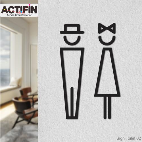 Jual Sign Toilet Minimalis / Stiker Toilet Acrylic / Sign Toilet 02 ...