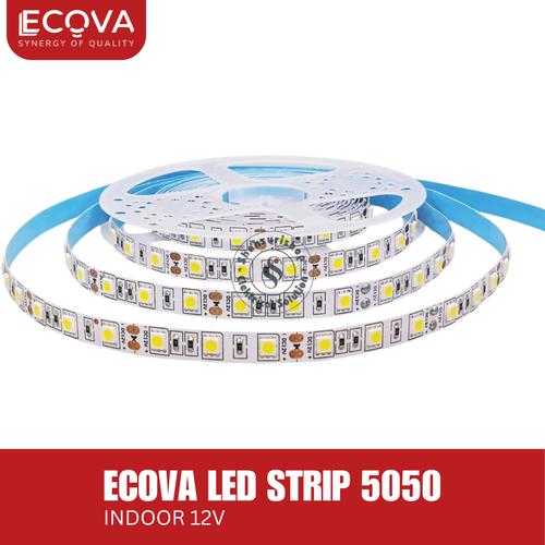 Jual ECOVA LED STRIP 18WATT/METER ROLL 5M 12V 5050 MATA BESAR SUPER ...