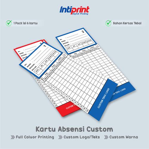 Jual Kartu Absensi Custom / Attendance Card / Cetak Kartu Absen Full ...