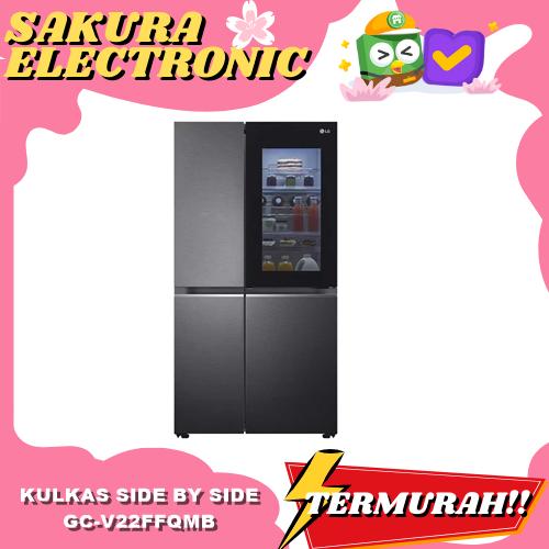 Promo LG GC-V22FFQMB KULKAS SIDE BY SIDE INSTAVIEW DOOR IN DOOR GC ...
