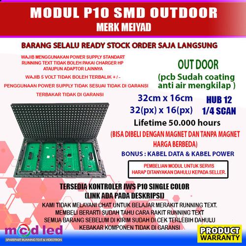 Jual PANEL MODUL LED P10 SMD MERAH HIJAU PUTIH BIRU KUNING SEMI ...