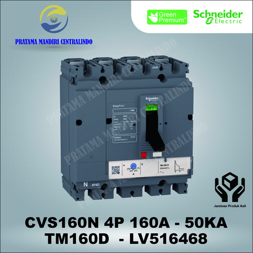 Jual MCCB 4P 160A CVS160N 50kA SCHNEIDER EASYPACT 4 POLE 160 AMPERE TMD ...