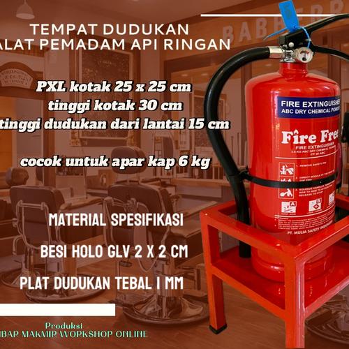 Jual tempat dudukan apar ekonomis 25 x 25 x 20 + kaki karet - Merah ...