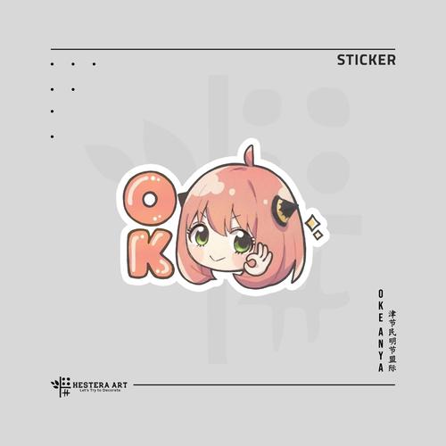 Jual Stiker OKE Anya Sticker Vinyl Doff Laminasi | Stiker OK Anya ...