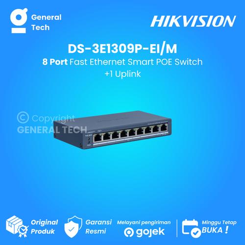 Jual Hikvision Switch DS-3E1309P-EI/M 8 Port Fast Ethernet Smart POE Switch +1 Uplink - Kab ...