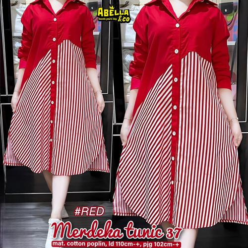 Jual Merdeka tunic#37 dress tunik merah putih baju kemerdekaan ...
