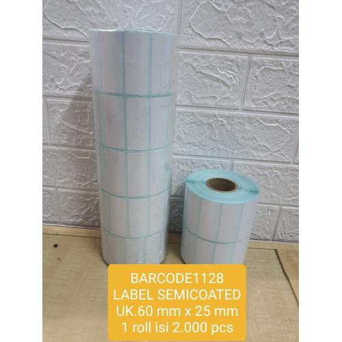 Jual LABEL SEMICOATED 60 X 25 | 60x25 |60mm x 25mm ISI 2.000 PCS ...