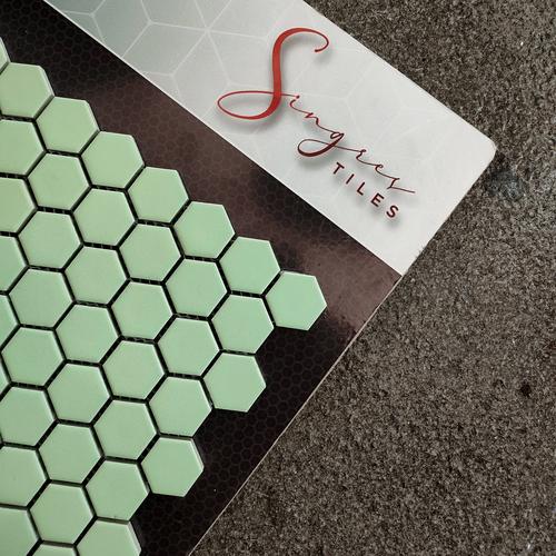 Jual Mosaic Lantai Kamar Mandi Merk Singres Type Mint Mini Hexagonal Matte - Kota Depok ...