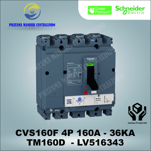 Jual MCCB 4P 160A CVS160F 36kA SCHNEIDER EASYPACT 4 POLE 160 AMPERE TMD TM160D - LV516343 ...