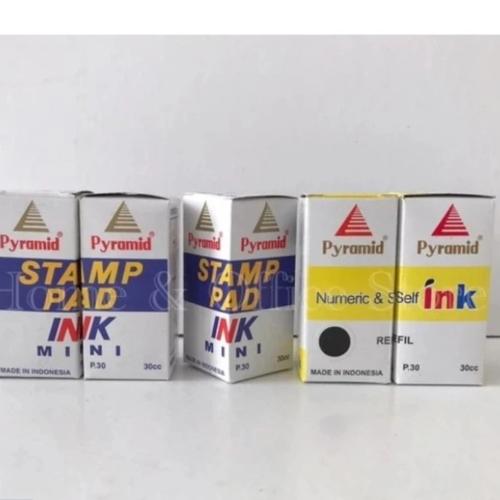 Jual tinta stempel pyramid /numeric self & ink/stamp pad mini - Merah ...