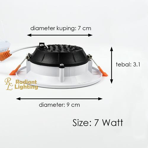 Jual Lampu LED COB Downlight Plafon wide beam Putih 7W 10W 15W - 7 Watt ...