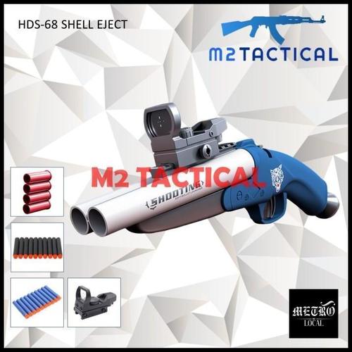 Jual HDS 68 Double Barrel Shotgun Shell Ejection Dart Blaster Kid ...