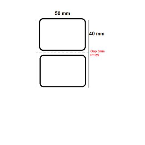 Jual Label sticker barcode Thermal TOP 50x40mm 1 Line 1000pcs Gap 3mm ...