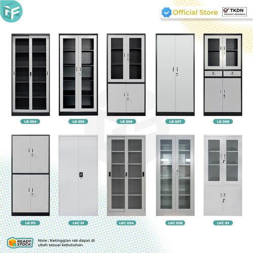 Jual Lemari Besi Kantor / Lemari Arsip Kaca / Filling Cabinet Metal ...