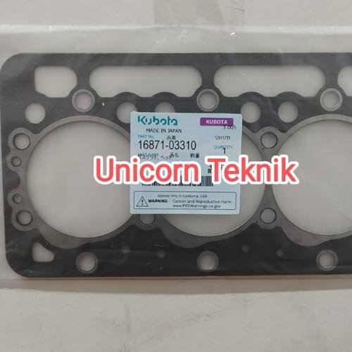 Jual GASKET CYLINDER HEAD / GASKET HEAD D722 16871-03310 KUBOTA ...