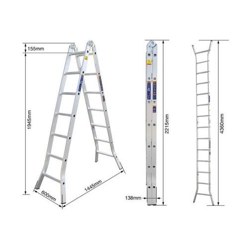 Jual Ace - Fixsteps Tangga Lipat Aluminium Two Joint 7 Step - Kab ...