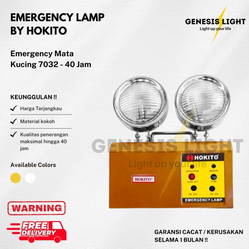 Jual Lampu Emergency Mata Kucing Hokito 7032 tahan 40 JAM LED Kuning ...