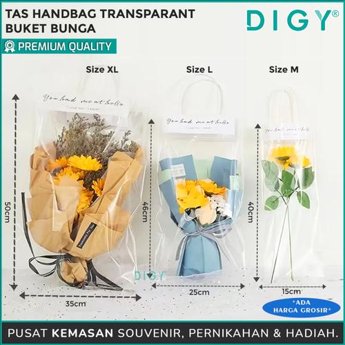 Jual Tas Buket Bunga Transparan / Opp Clear Plastik Bag / Kantong Bunga ...