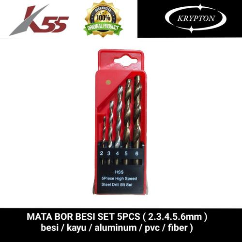Jual K55 mata bor besi set 5pcs (2.3.4.5.6mm) besi / kayu / aluminum ...