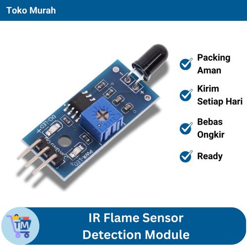 Jual IR Infrared 3 Wire Flame Detection Sensor Module IR Flame Sensor ...