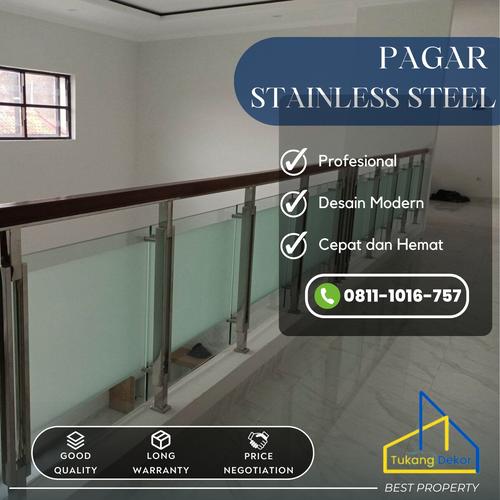Jual Railing Tangga Besi Stainless Steel Modern Minimalis Anti Karat ...