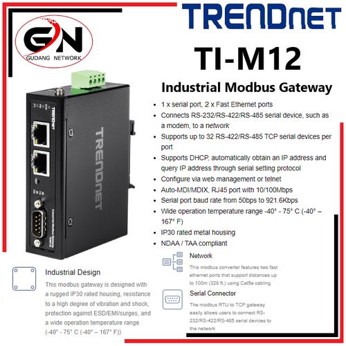 Jual TRENDnet Industrial Modbus Gateway TI-M12 - Jakarta Pusat - Gudang ...