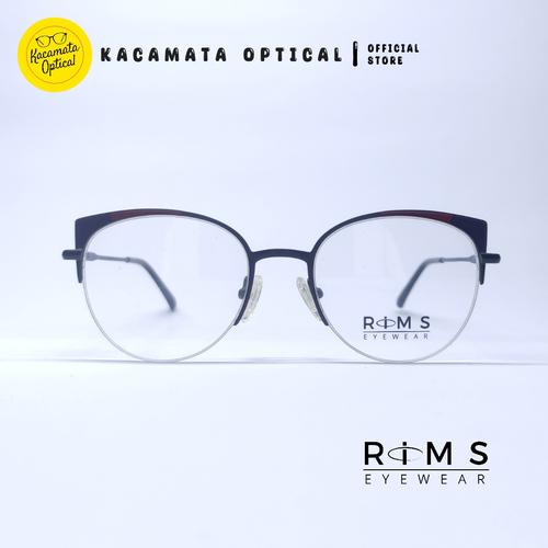 Jual RIMS EYEWEAR - Frame RIMS23092 Half Frame Hitam Besi Plastik ...