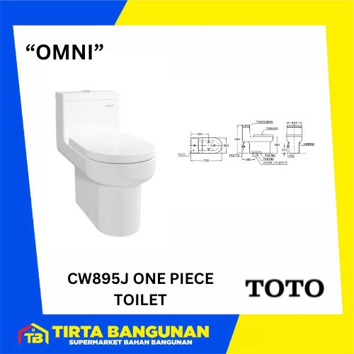 Promo TOTO CW895J KLOSET/ WC/ TOILET DUDUK OMNI ONE PIECE TOILET S-TRAP ...