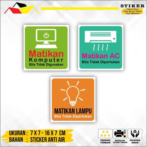 Jual Stiker Hemat Energi / Stiker Hemat Listrik / Stiker Matikan Lampu ...