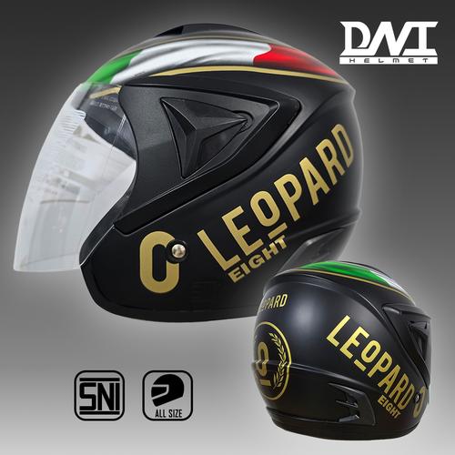 Jual Helm JP 13 Motif LEOPARD Helm Half Face RX Dewasa SNI Hitam Doff ...
