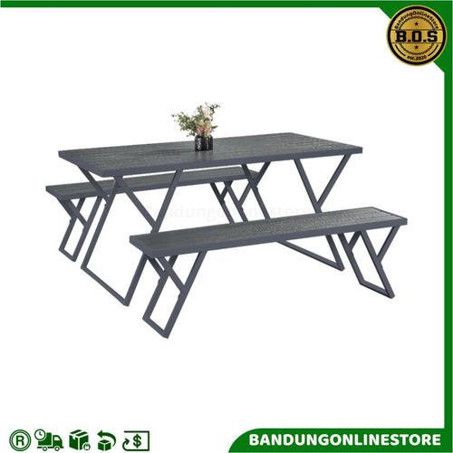 Jual Set Kursi Dan Meja Teras Outdoor 158 Cm Soleil Set Bangku Dan Meja ...