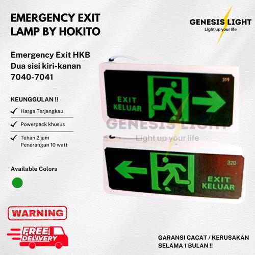 Jual Lampu Emergency Exit sign Hokito satu sisi 7040-7041 - Jakarta ...
