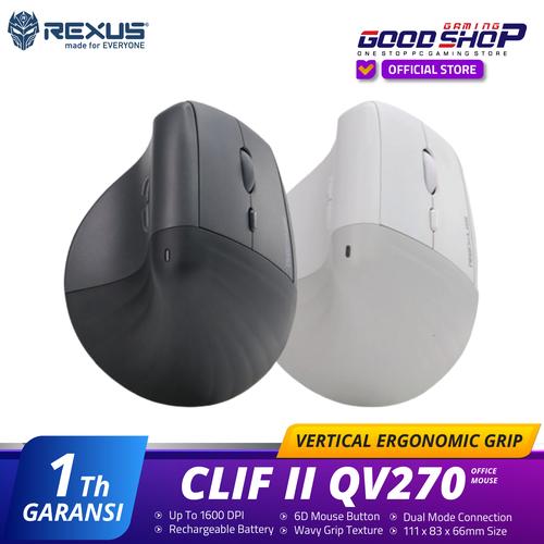 Jual Rexus Mouse Wireless Office Clif II QV270 - Hitam - Jakarta Pusat ...
