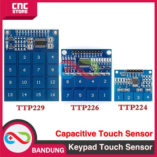 Jual KEYPAD DIGITAL CAPACITIVE SWITCH TOUCH SENSOR TTP226 8 CHANNEL TTP224 4 CHANNEL TTP229 16 ...