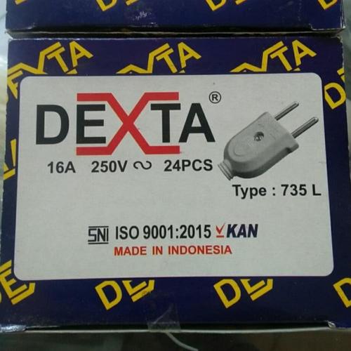 Jual Steker Gepeng 1 Phase Hitam DEXTA Standar SNI Colokan Listrik ...