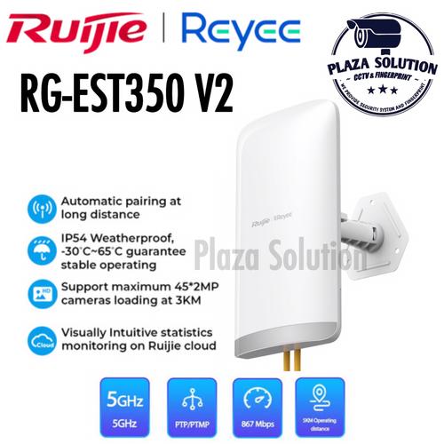 Jual RG-EST350 V2 RUIJIE REYEE 5GHZ DUAL-STREAM 5KM WIRELESS BRIDGE ...