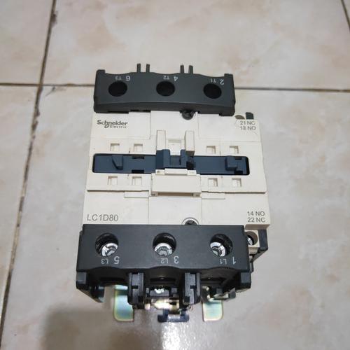 Jual CONTACTOR SCHNEIDER LC1 D80 3PHASE 1 NO 1 NC 220-240 VAC 125 ...
