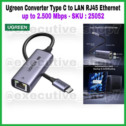 Jual Ugreen Converter Type C to LAN RJ45 Ethernet - up to 2.500 Mbps ...